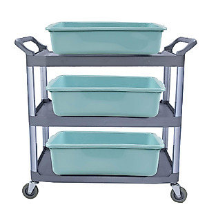 Yuright 4 Pack 13 L Plastic Bus Tub, Commercial Bus Box, Mint Green