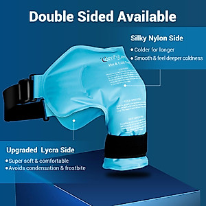 Comfytemp Shoulder Ice Pack Wrap Rotator Cuff Cold Therapy, FSA HSA Eligible, Reusable Shoulder Brace, Gel Ice Packs for Injuries, Hot Cold Compression for Pain Relief, Gift for Recovery after Surgery