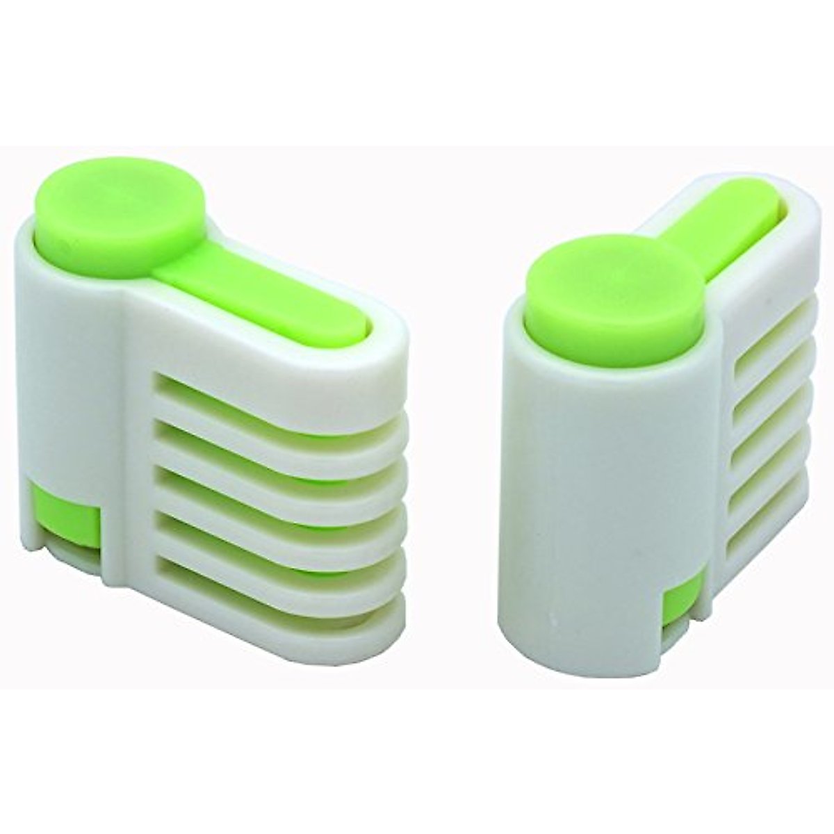 2PCS DIY Cake Slicer , Stratification Auxiliary , Bread Slice , Toast Cut, 5 Layers Leveler Slicer , Kitchen Fixator Tool (2, Green)