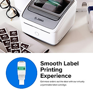 ZEBRA ZSB Series Labels - Potato Starch-Based Printer Label Paper - Recyclable Cartridge for Stickers - Versatile, Cloud-Based Adhesive - Multipurpose, 1.25" x 1.25"
