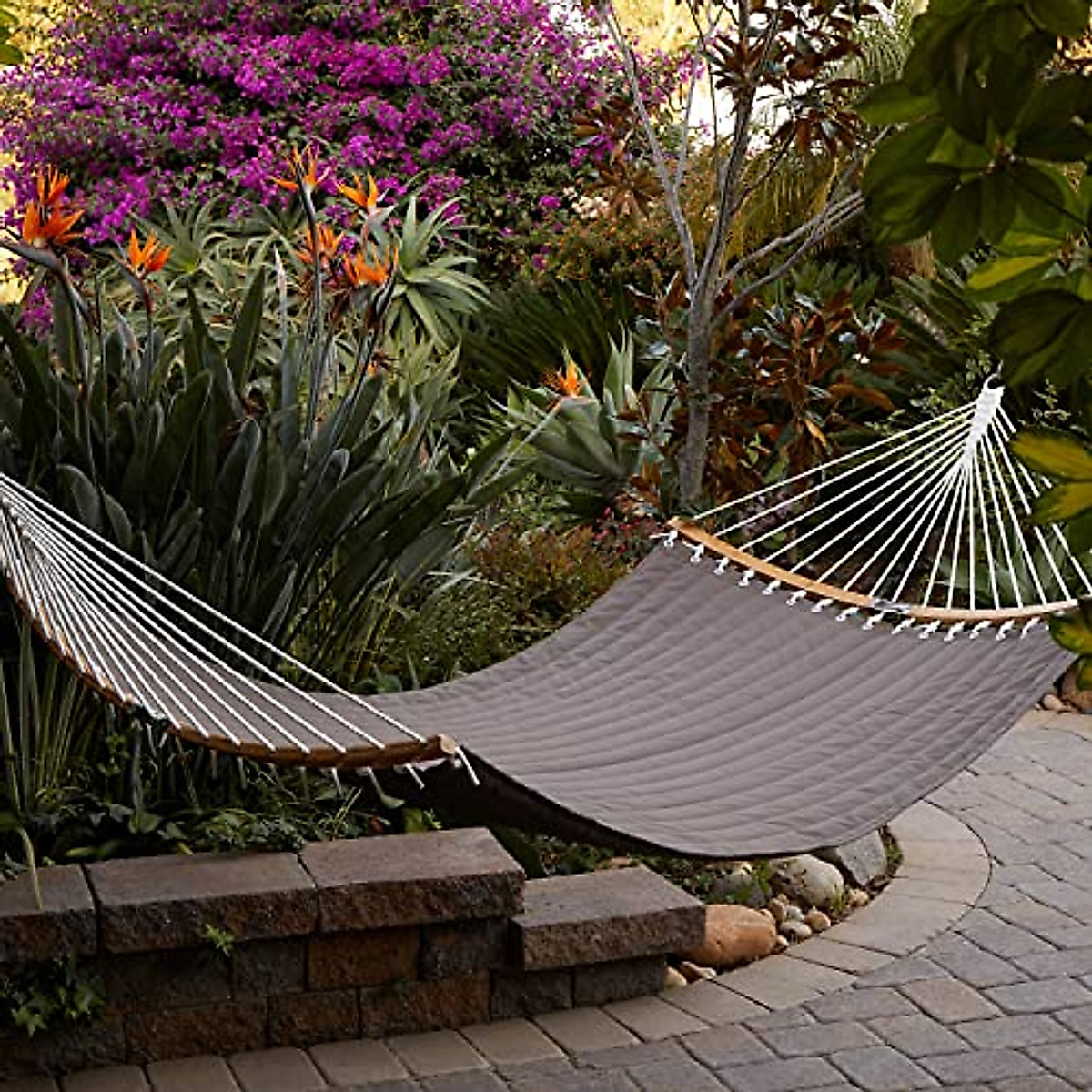 Classic Accessories Ravenna 81 x 55 Inch Quilted Double Hammock, Dark Taupe