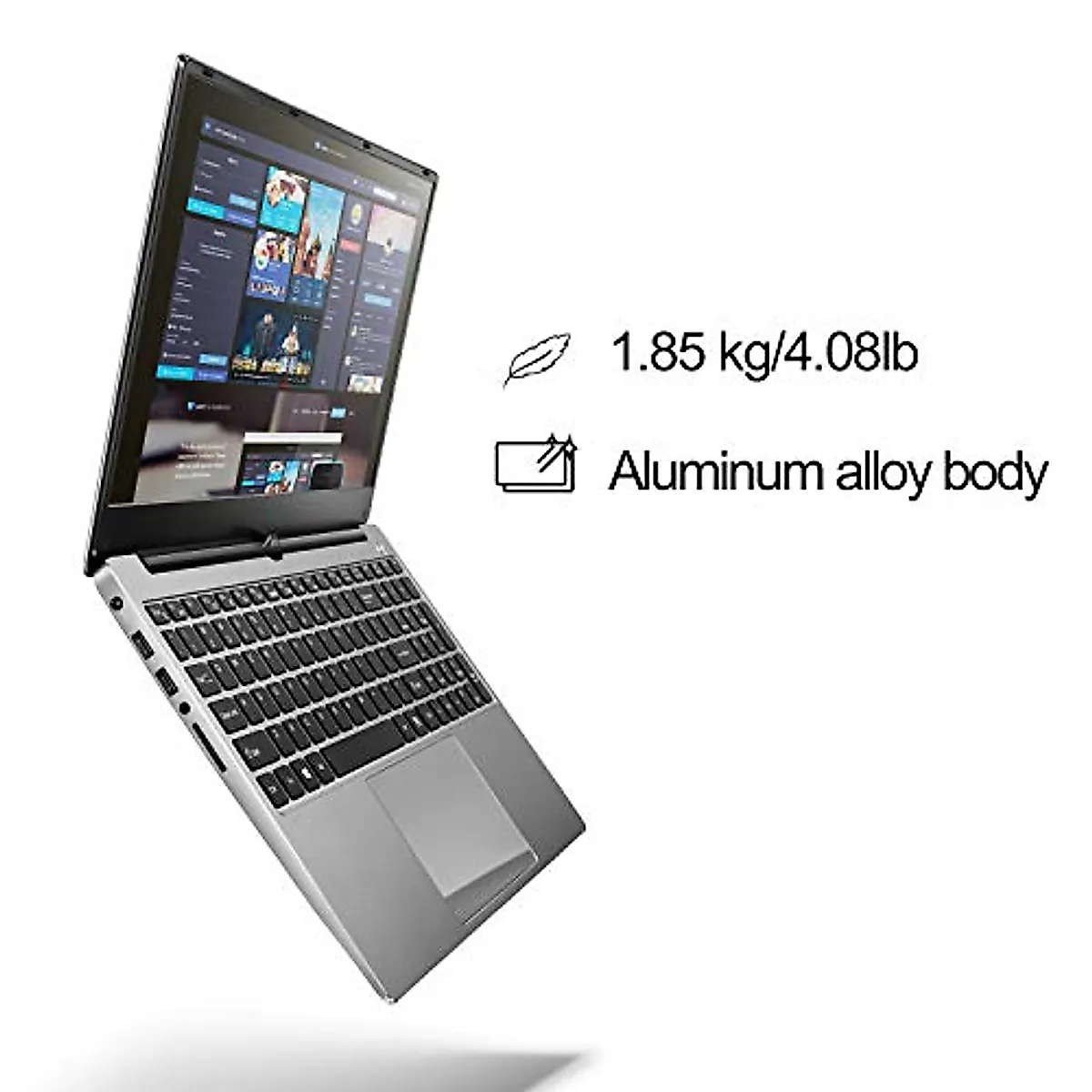 Broage 15.6" 1920x1080 FHD IPS Display Laptop Computer, Intel Quad-Core i7-8550U up to 4.0GHZ, 8GB RAM, 1TB SSD, Webcam, USB 3.0, Bluetooth, 5G WiFi, Backlit Keyboard, Silver, Windows 10 Home