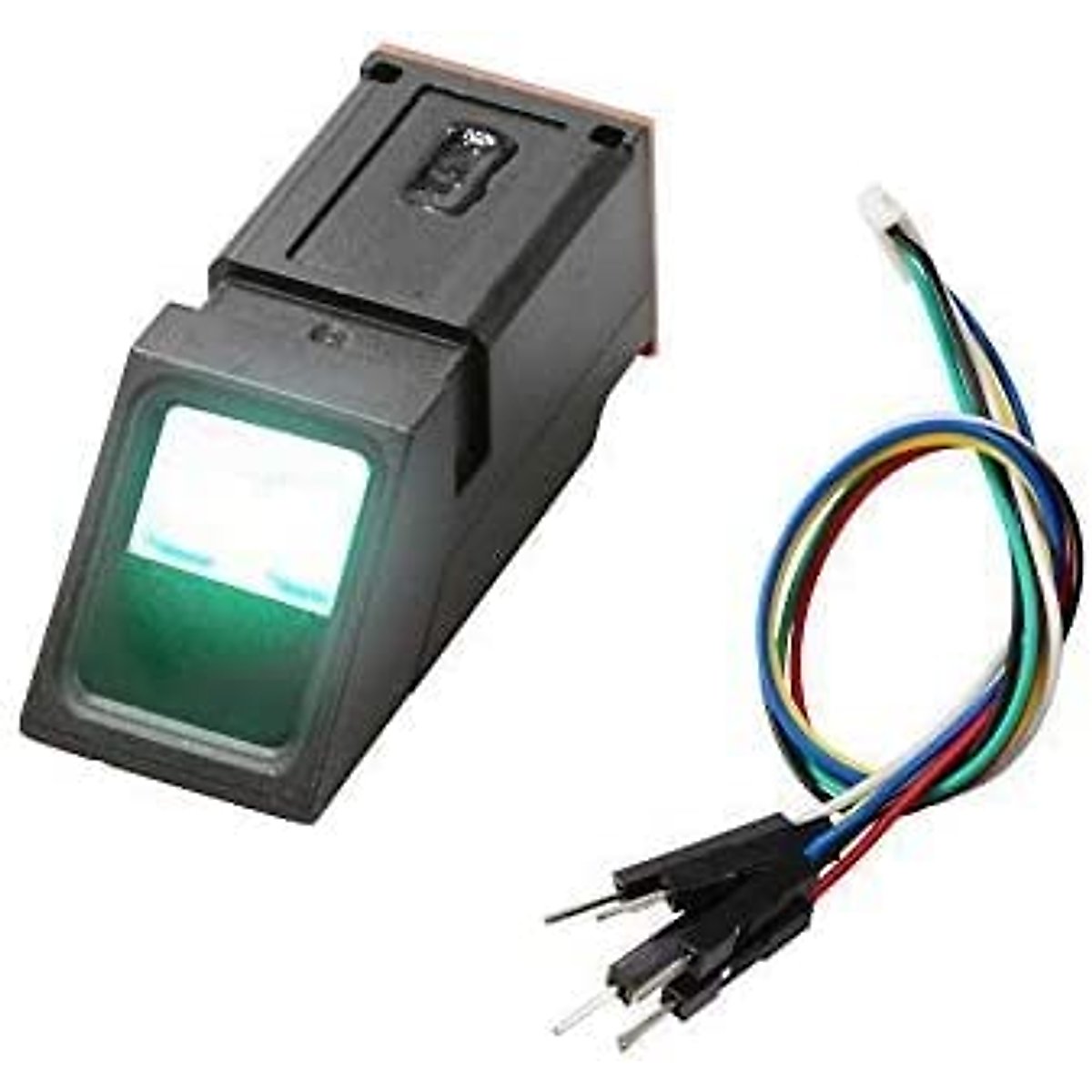 jujinglobal Optical Fingerprint Reader Sensor Module Red or Green Light TTL for Arduino (FPM11 Green Light 6P (120 Fingers))