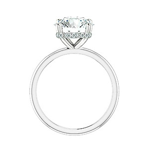 925 Sterling Silver Handmade 2.5 CT Round Cut VVS1 Colorless Moissanite Engagement Rings for Women Bridal Set Moissanite Wedding Ring for Gifts (7)