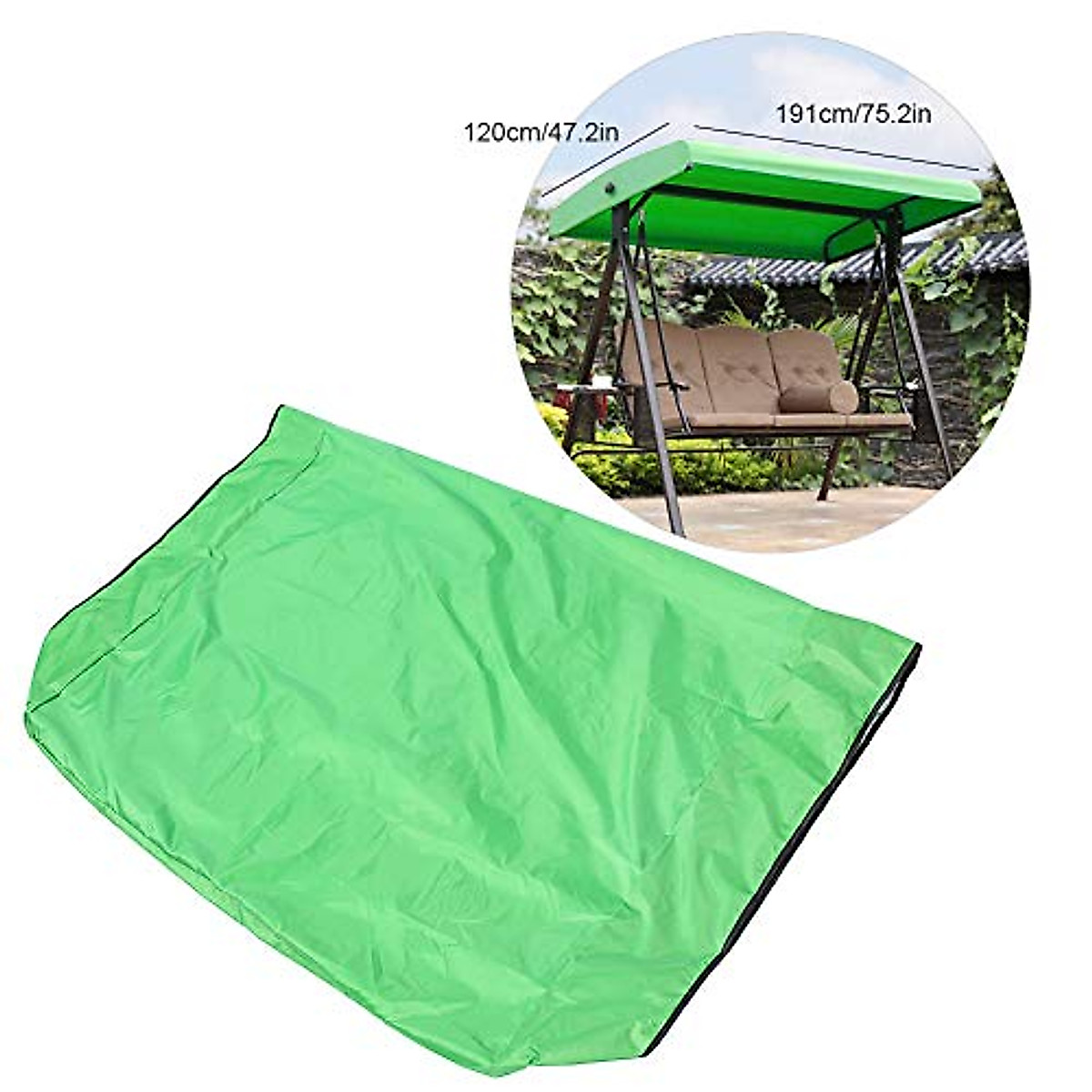 Bicaquu 191X120cm Snowproof Swing Canopy Cover, Frostproof Swing Canopy Cover Replacement, Balconies Gardens for Swing