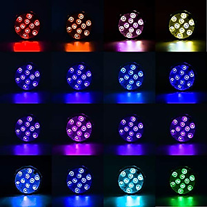 4pack LED Pumpkin Lights with Remote for Halloween Decorations, Color Changing Waterproof LED Lights for Party Glass Vase Easter Decoration