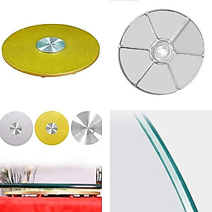 Round Dining Table Swivel Large Tabletop, Heavy Duty Lazy Susan Tempered Glass Serving Plate Transparent Rotating Tray, for Restaurant Hotel Table Top Turntable ( Color : Clear , Size : 90cm (35inch)
