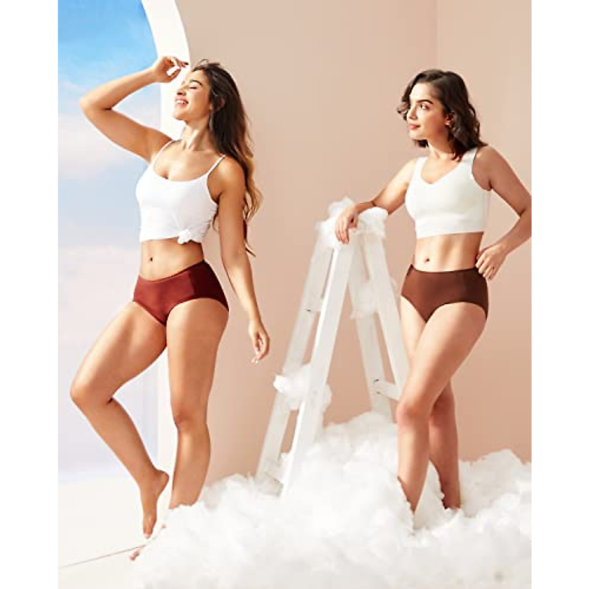 Reshinee Cotton Women's Underwear Breathable Full Briefs Soft Panties Comfort Underpants Ladies Panties 4 Pack