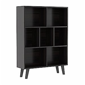 WAHEY Bookcase, 7 Cube Open Storage Display Bookshelf with Legs, HOFB011