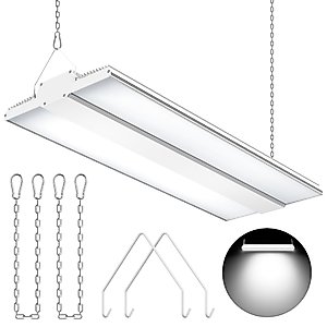 NUOGUAN Linear High Bay Shop Light UL DLC Listed, 5000K LED High Bay Light, 0-10V Dimmable, 150LM/W, AC100-277V, Commercial Bay Lighting for Warehouse Workshop Garage(400W, 60000LM)