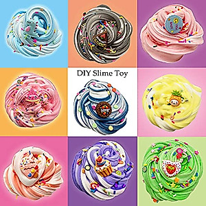 inksbui Butter Slime Kit 34 Packed Two-Toned Colorful Slime, Stress Relief Toys, Party Favors for Kids Girl Boys Kids 6 7 8 9 10 11 12