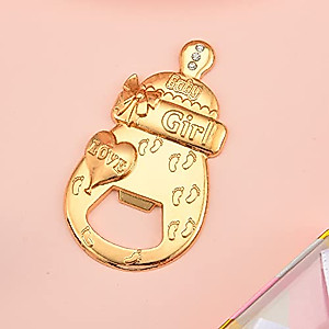 24 PCS Baby Bottle Opener Favors Baby Shower Party Favors Baby Girl Shower Gifts Decorations Souvenirs for Guest (Pink, 24)