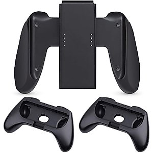 HEYSTOP Grip Compatible with Nintendo Switch OLED/Nintendo Switch JoyCon 3 Pack, Wear Resistant Game Switch Controller Handle Case Kit for Nintendo Switch Joy Con, Black