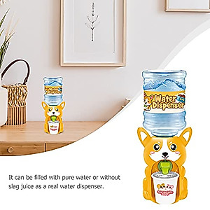 LUOZZY Mini Water Dispenser for Kids Lovely Cartoon Piggy Frog Water Machine Kids Drinking Water Fountains Toys for Kids (Corgi)