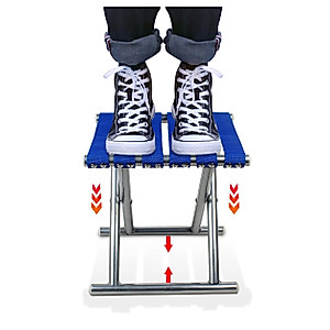 shyliey Folding Luggage Rack for Guest Room, Heavy Duty Steel Suitcase Holder, Easily Assemble Metal Stand, Narrow Foldable Space Saving Hotel Storage Rack (Blue)