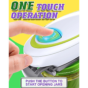 Electric Jar Opener for Weak Hands, Automatic Jar Opener for Seniors with Arthritis, Strong Tough & Easy One Touch Bottle Opener for Arthritic Hands