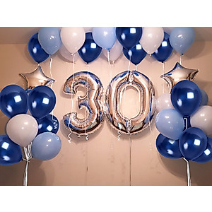 Treasures Gifted Navy Blue Balloons - Blue Metallic Balloons - Marine Balloons - Steel Blue Balloons - Navy Latex Balloons 12 Inch - Navy Blue Graduation Balloons - Dark Blue Balloons 36 Pack