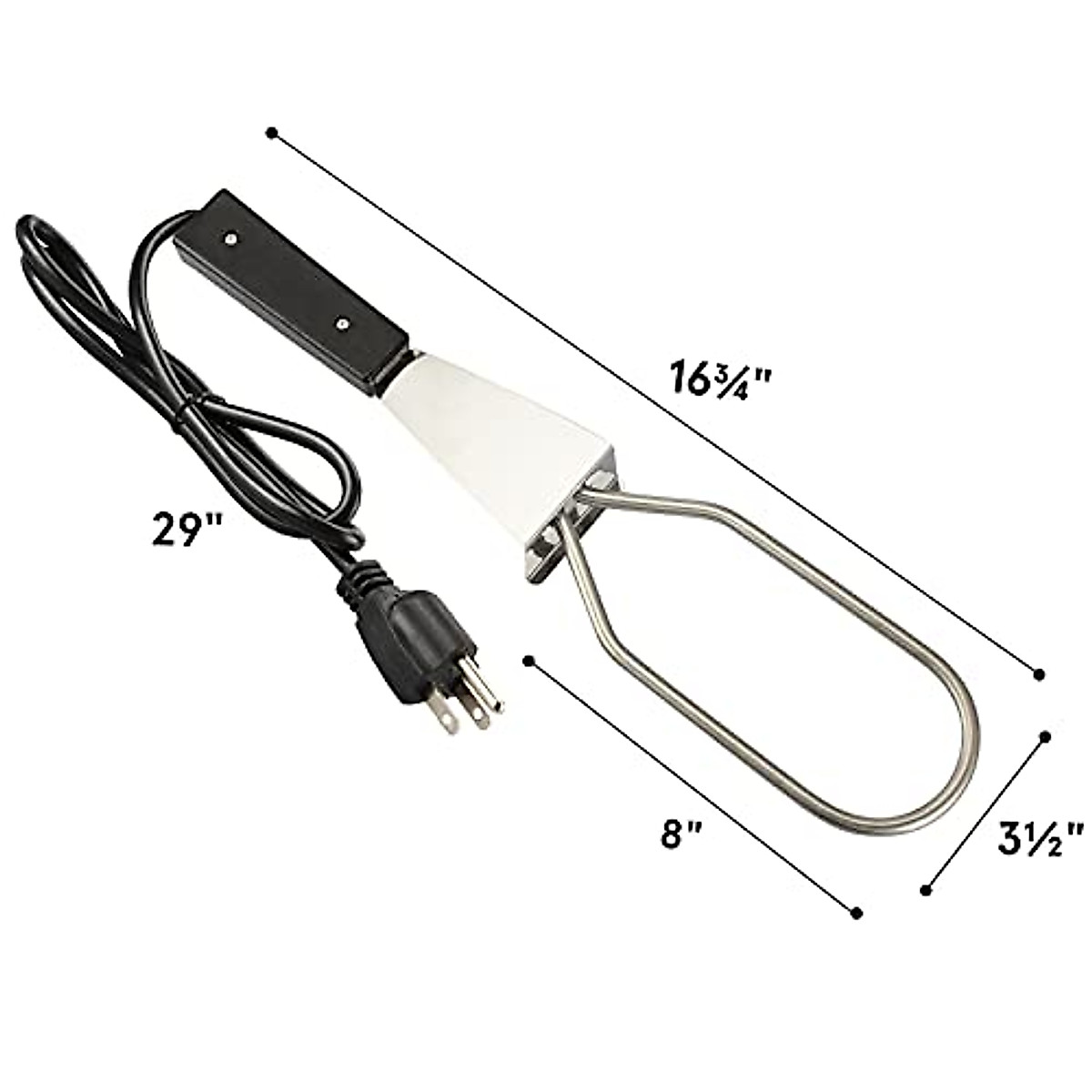 WishDirect 600W Electric Charcoal Starter Fire Lighter for BBQ Grill Smoker Fireplace, Firepit, Stove - Quickly Ignite Coals Briquettes Without Lighter Fluid or Matches - 29 Inch Cord