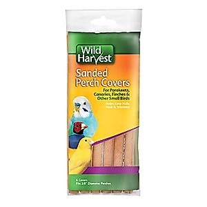 Wild Harvest P-84141 Sanded Perch Covers for Small Birds, 6-Count