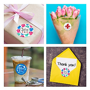 FaCraft Thank You Nurse Stickers 1.5" Nurse Week Label Stickers Doctor Nurses Appreciation Decals Healthcare Workers Thank You Label Stickers Graduation Labels for Gift Card Envelopes Seal Gift Bags