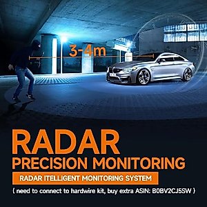 HUPEJOS V7 360° 4 Channel Dash Cam with Type-C Hardwire Kit with Radar Detection