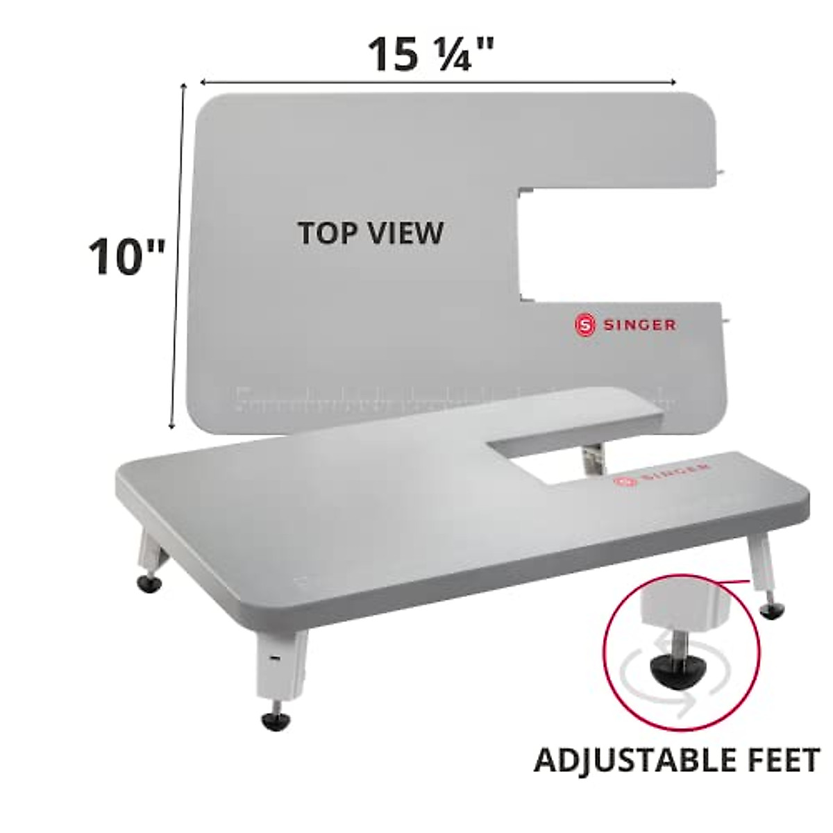 Singer 4411, 4423, 4432, and 4452 Mechanical Heavy Duty Sewing Machines Extension Table, Gray