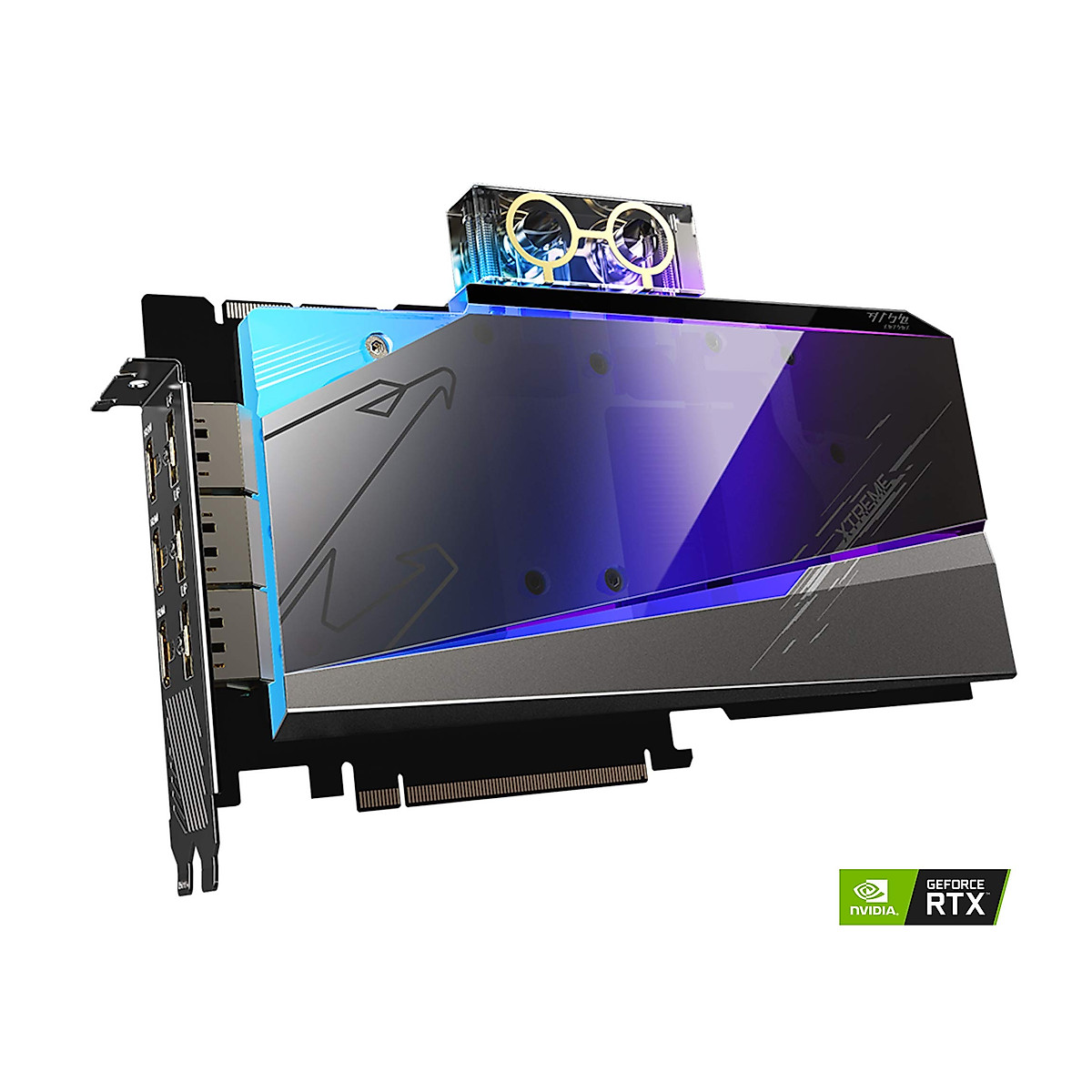 GIGABYTE AORUS GeForce RTX 3090 Xtreme WATERFORCE WB 24G Graphics Card, WATERFORCE Water Block Cooling System, 24GB 384-bit GDDR6X, GV-N3090AORUSX WB-24GD Video Card