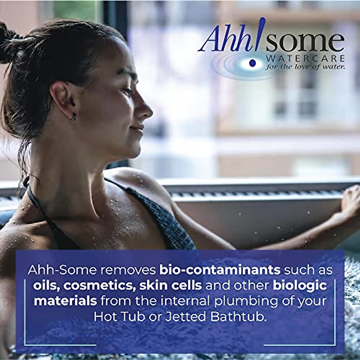 AhhSome New Hot Tub Cleaner & Purging Gel, Clean Pipes & Jets Gunk Build Up, Clear & Soften Water for Jacuzzi, Jetted Tub, Purges 400 Gallon Water Tub 12 Times (6 Oz)