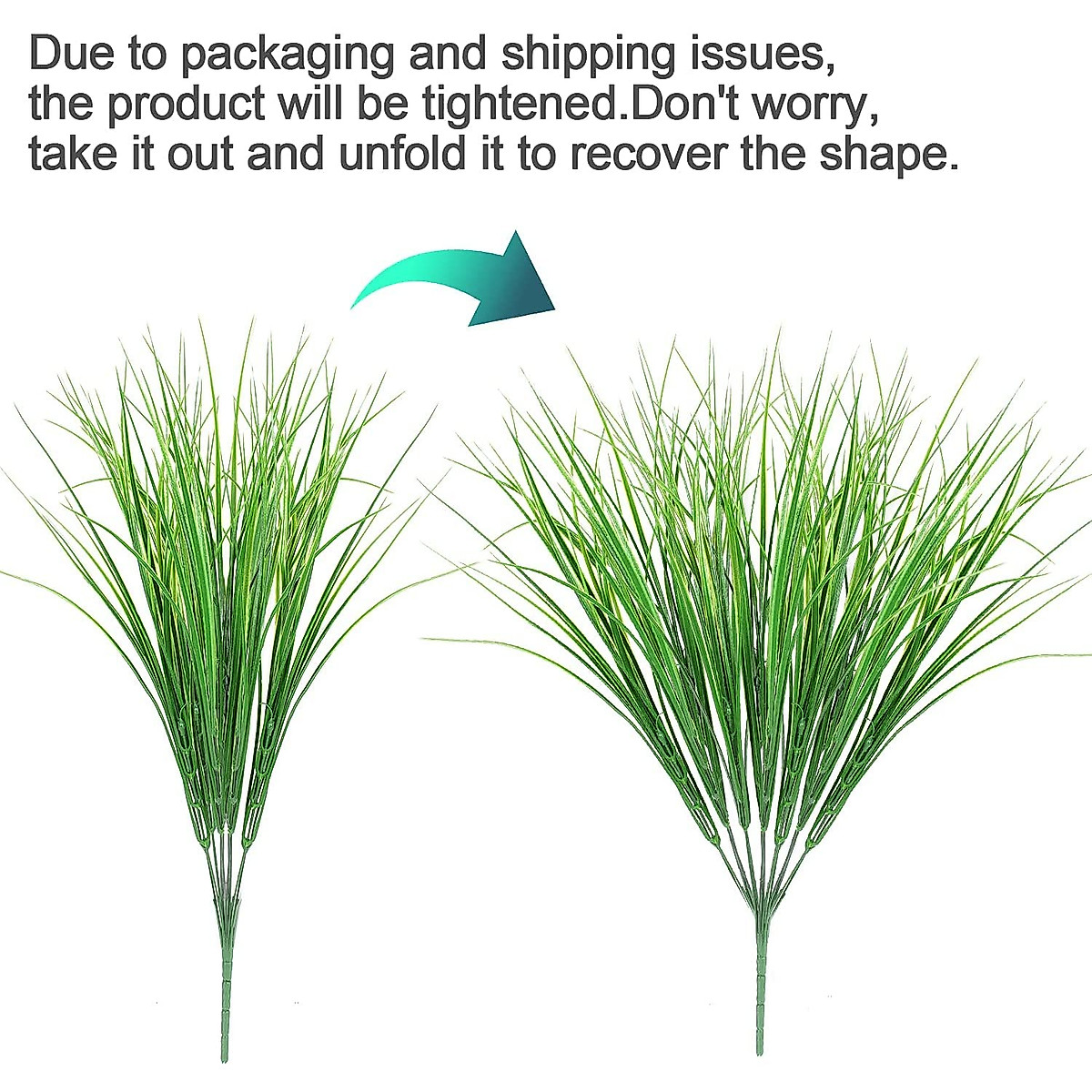 6 Bundles Artificial Grasses Outdoor Fake Grass Faux for Indoor Outdoor Window Home Garden Decoration Fake Bushes Artificial Grass Plant