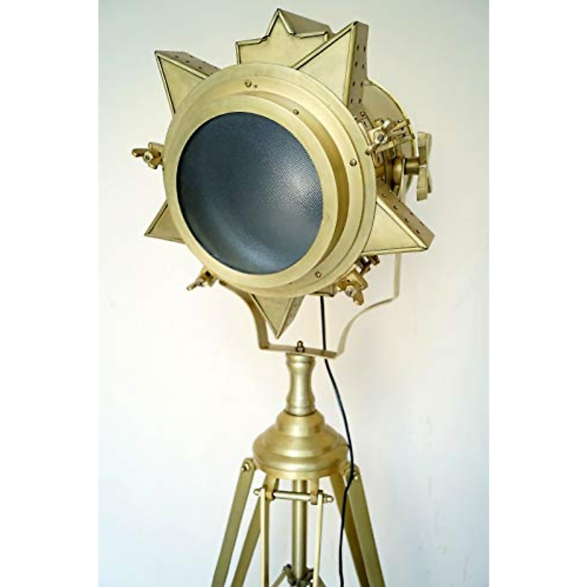 Hollywood Antique Heavy Classic Spot Light Search Light Tripod Floor Lamp Stand Collectibel