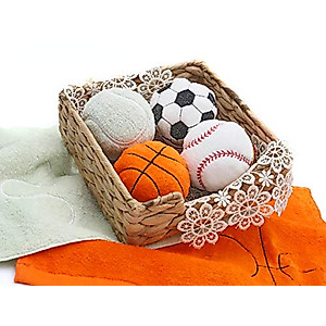 Tennis Soccer Towel 100% Cotton (2-Piece) Kids Washcloth Handtowel Decoration Gift 13 x 13.8 inch