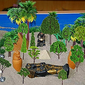 30pcs Model Trees Train Railroad Scenery Architecture Trees, Mixed Model Tree Fake Trees for DIY Crafts Building Model Scenery Landscape Decoration 1.5-7.9 inch(4 -20cm)