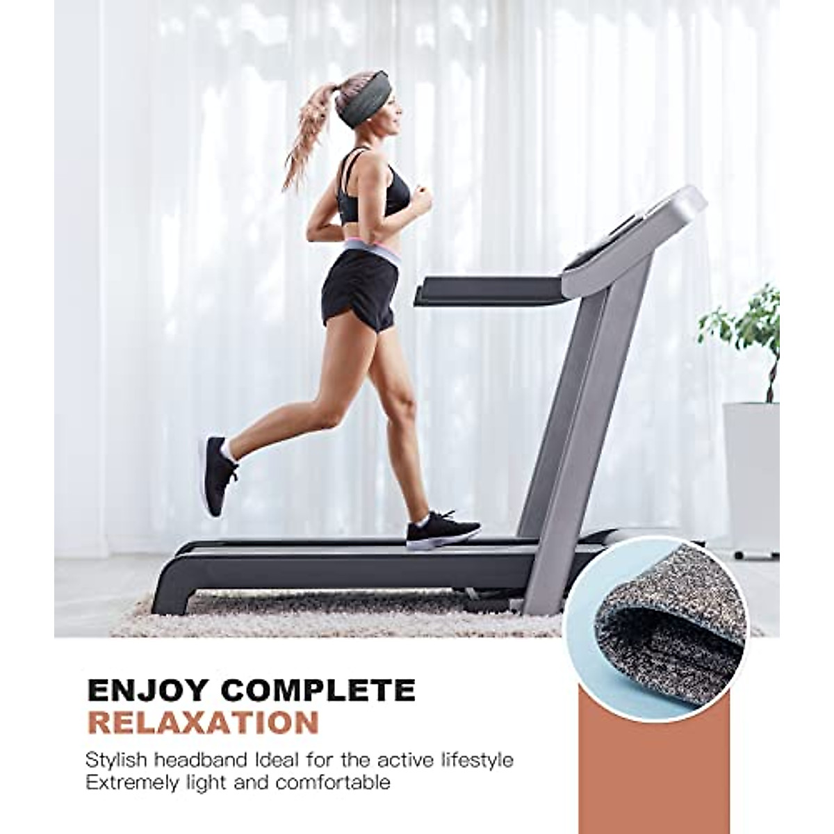 Sleep Headphones Headband, Wireless Sleep Earbuds, Soft Elastic Cozy Headband Headphones, Sleep Headband for Workout, Yoga, Travel, Gift for Women Men