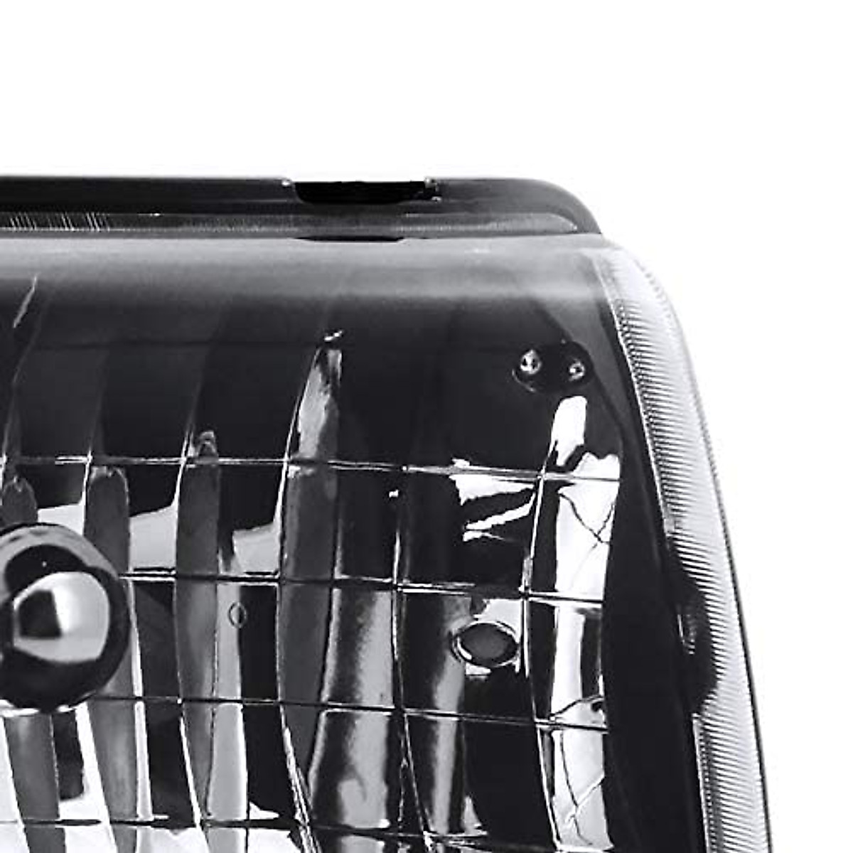 Carpartsinnovate For 98-00 Ford Ranger Pickup Euro Style Black Headlights Head Lamps Pair