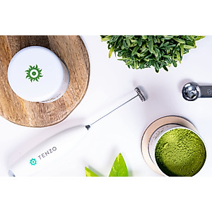 Tenzo Matcha Green Tea Powder Original Blend (1.06 Ounce) with Whisk Drink Mixer