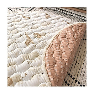 Crane Baby Activity Mat, Infant and Baby Quilted Playmat for Boys and Girls, Safari Animal, 40” x 40”