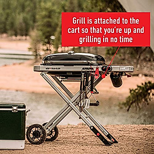 Weber Traveler Portable Gas Grill, Blue