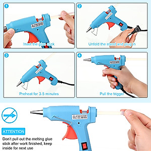 Zhengmy Mini Glue Gun for Arts Crafts Hot Glue Guns for Kids Hot Melt Arts Craft DIY Glue Gun for Crafts School DIY Arts Home Quick Repairs (Multicolored, 6 Pieces)