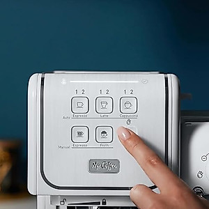 Mr. Coffee One-Touch CoffeeHouse - Espresso, Cappuccino, and Latte Maker, with Easy Serving Espresso (ESE) Pod compatibility - White