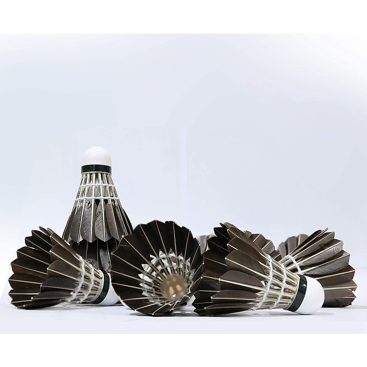 EAGLES Badminton Birdies Feather Bedminton Shuttlecocks- Birdie Ball for Indoor and Outdoor Matches ~ Highly Stable & Durable Shuttle Balls (Black)