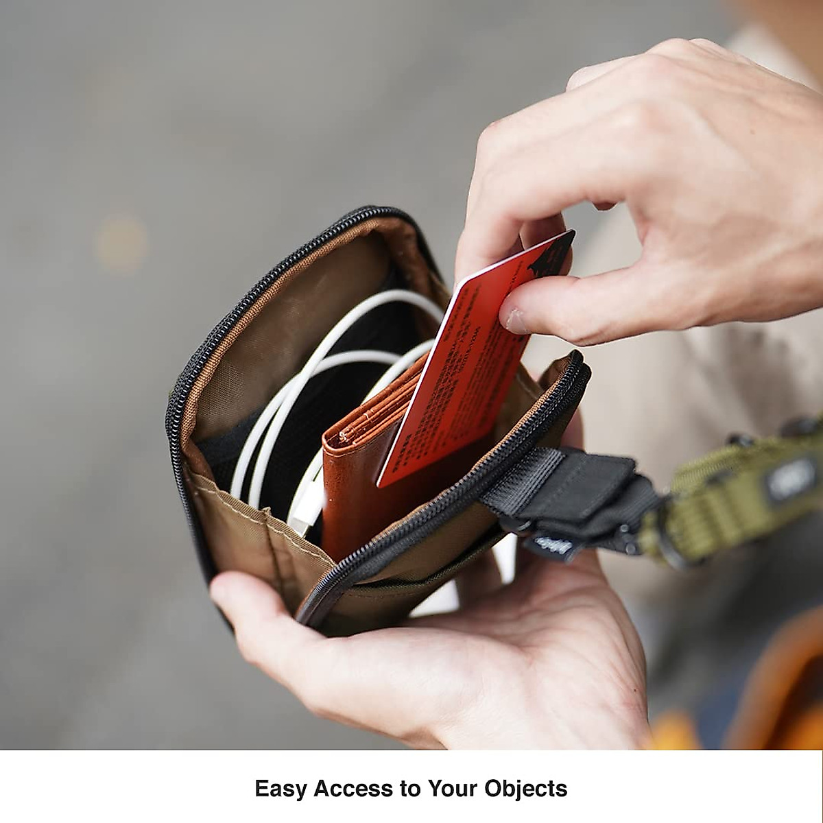 bitplay Essential Pouch, Black - Lightweight CORDURA Crossbody Bag/Travel Neck Pouch