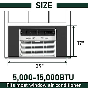 Flehomo Window AC Side Panel, Full Surround Insulation Window Air Conditioner Foam Panels, Insulated Side Panels Kit for Window AC Units for Winter and Summer, Black