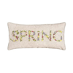 C&F Home Spring Ribbon Art Pillow 12 x 24 Green