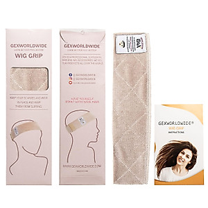 GEX Wig Grip Band with Adjustable Elastic Closure Flexible Velvet No Slip Wig grip Headbands Cap for Wigs(Beige)