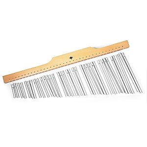 ENNBOM Bar Chimes with Adjustable Stand 25 Note 36 Note Single-row Wind Chime Musical Percussion Instrument (36 Note, Frosted red)