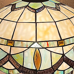 Thatyears Tiffany Floor Lamps Victorian Style Style Stained Glass 16X16X65 Inches Antique Pole Standing Reading Lamps Decor Living Room Bedroom Home Office