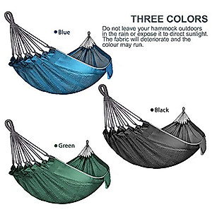 JBM Single Camping Hammock Portable Parachute Hammock - Support 330lbs (Green)