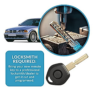 Keyless2Go Replacement for New Uncut Transponder Ignition Car Key HU58 (4-Track) (2 Pack)