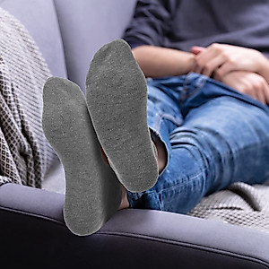 Syhood 60 Pairs Thin Low Cut Ankle Socks Bulk Socks for Men Women No Show Socks Unisex Cotton Socks for Homeless Casual Sports Tab(Gray)