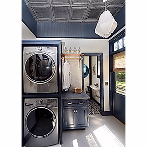 A La Maison Ceilings R24 Line Art Foam Glue-up Ceiling Tile (21.6 sq. ft./Case), Pack of 8, Plain White